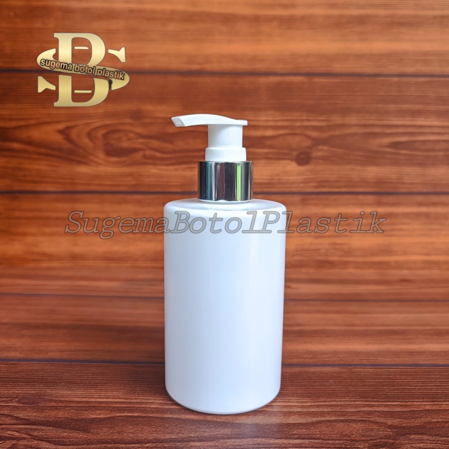 Jual botol pump silver 250ml rf dioli tutup silver botol putih | Shopee Indonesia