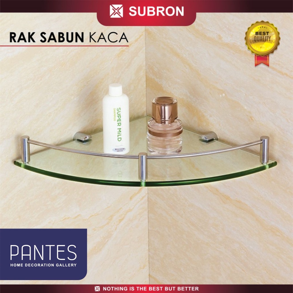 Jual SUBRON 833-1 Rak Sudut Tempat Sabun Shampoo Kaca Tebal Susun ...
