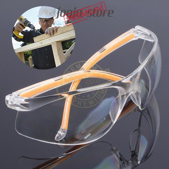 Jual Kacamata Safety Glasses Proyek - Motor Lensa Bening Kacamata ...