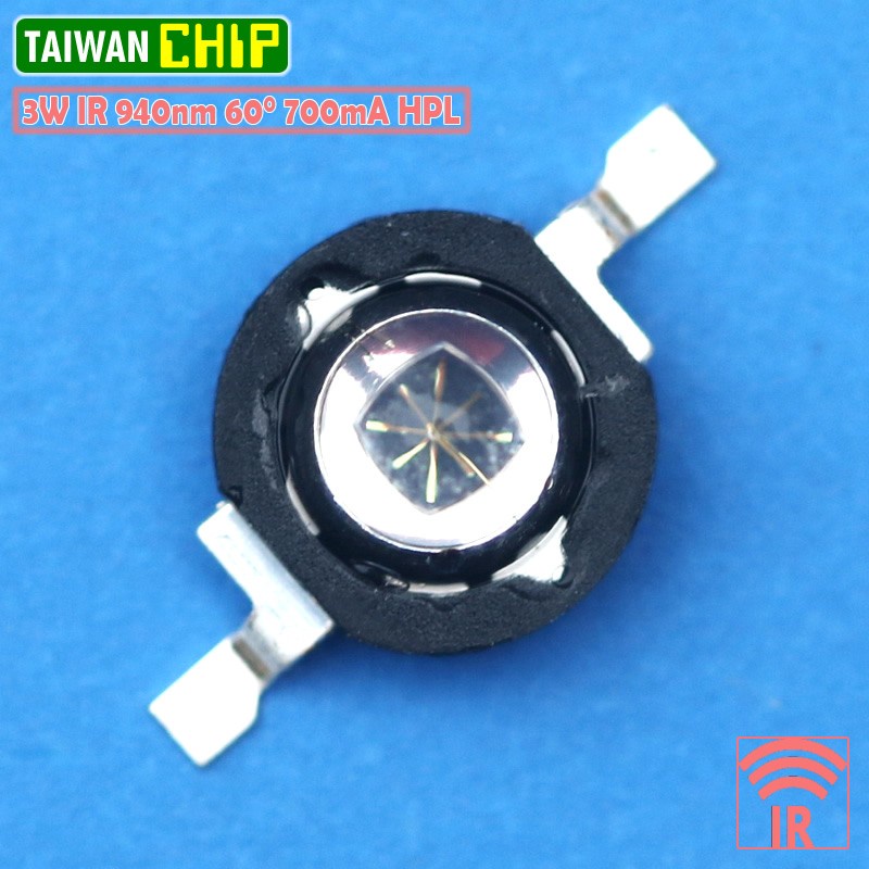 Jual Led HPL Ir Infrared Infra Merah 940nm 3w 42mil LED IR Kamera CCTV ...