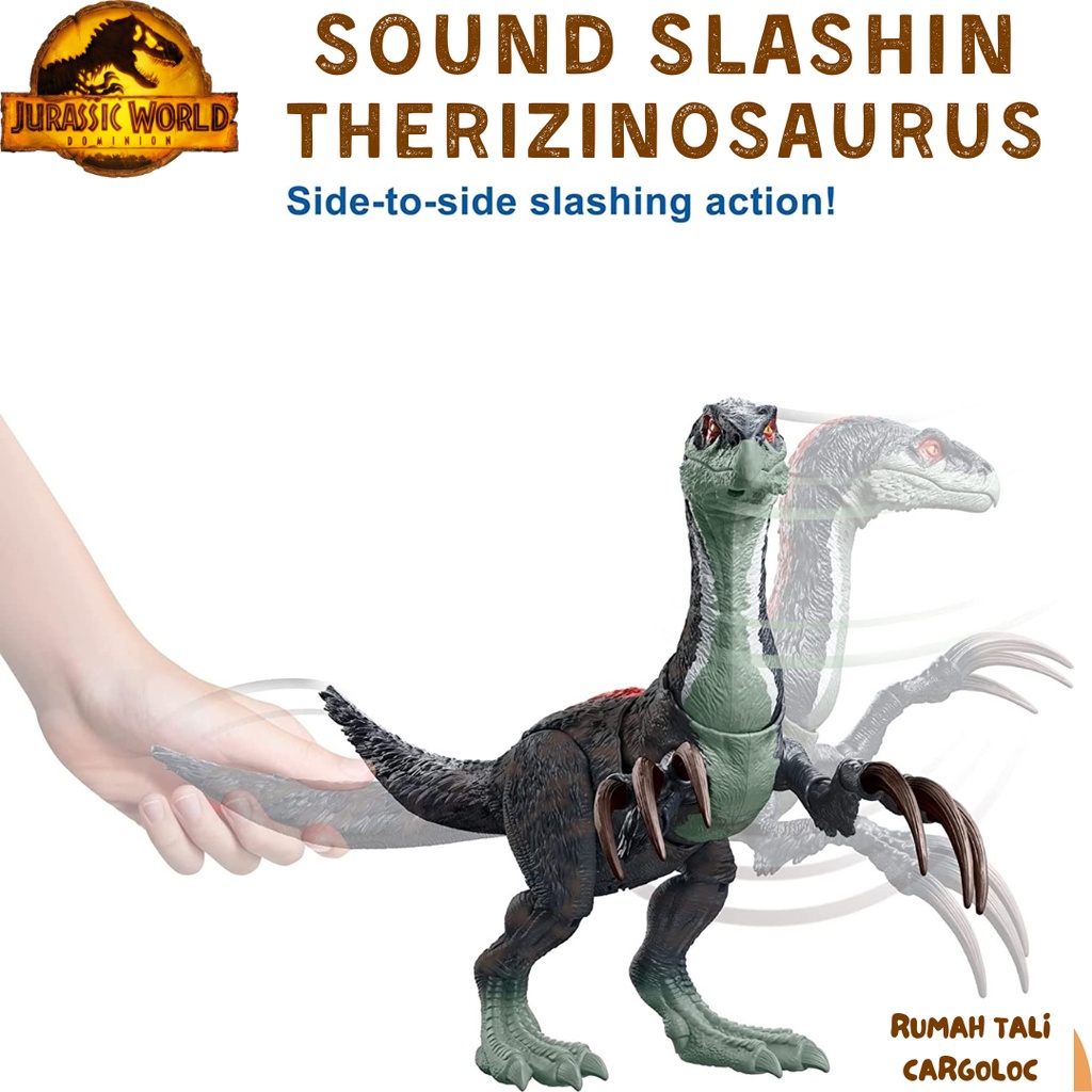 Jual Mainan DINO JURASSIC WORLD Sound Slashin THERIZINOSAURUS | Shopee ...