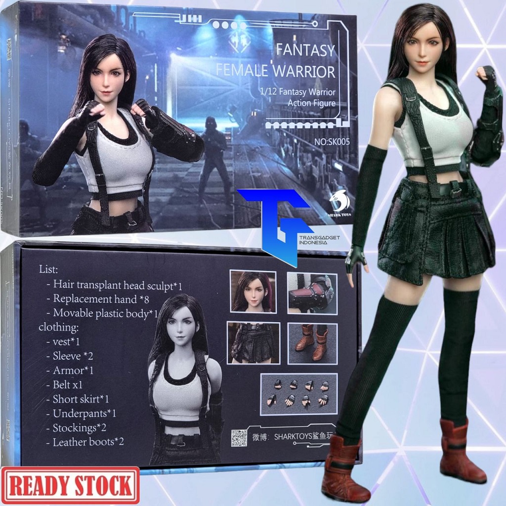 Jual Shark Toys 1/12 Fantasy Female Warrior SK005 - Tifa Lockhart ...