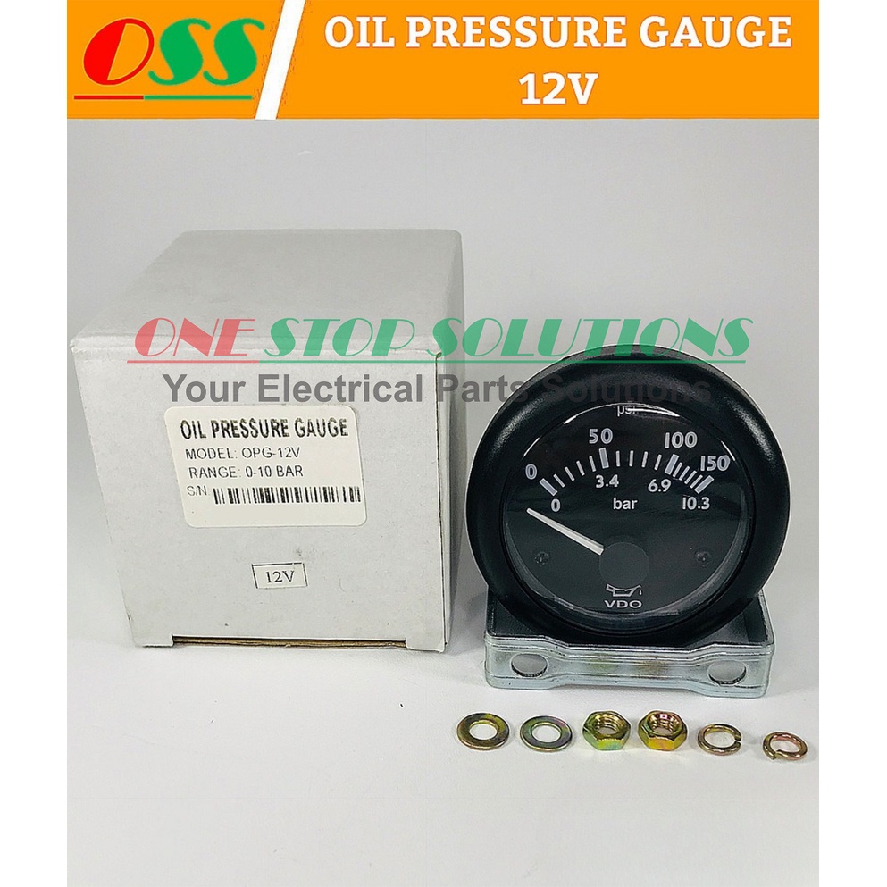 Jual GAUGE METER OLI 12V / OIL PRESSURE GAUGE 12V GENSET | Shopee Indonesia