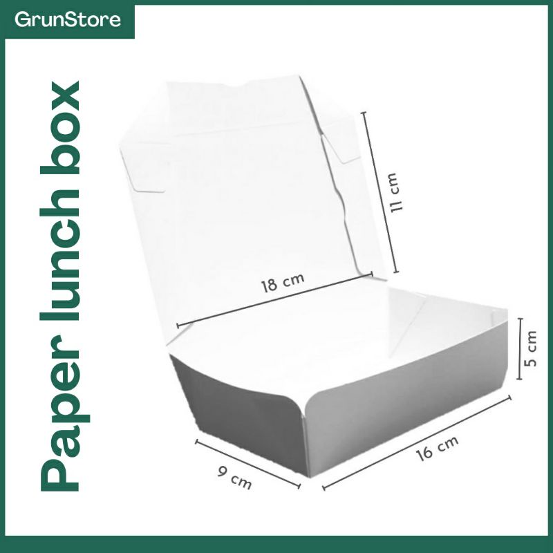 Jual Paper lunch box size M / Paper lunch box M / Dus makan laminasi ...