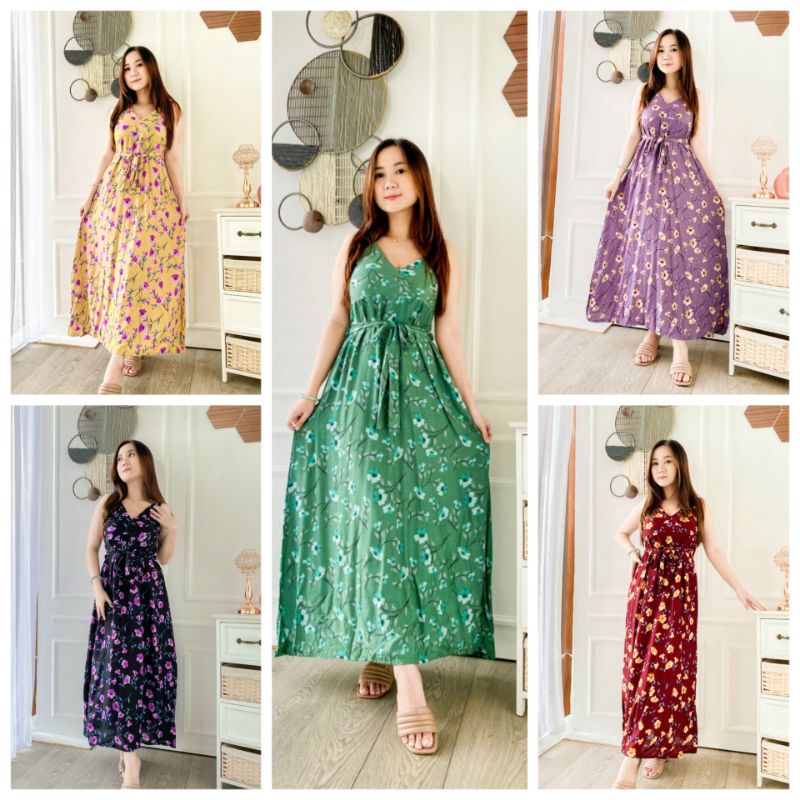 Jual DASTER PUTRI BALI BAJU DRESS SINGLET PANJANG JISO FOLIA | Shopee ...