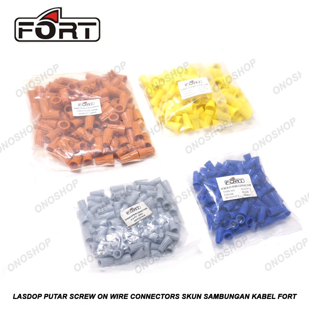 Jual Lasdop Putar Screw On Wire Connectors Skun Sambungan Kabel Fort ...