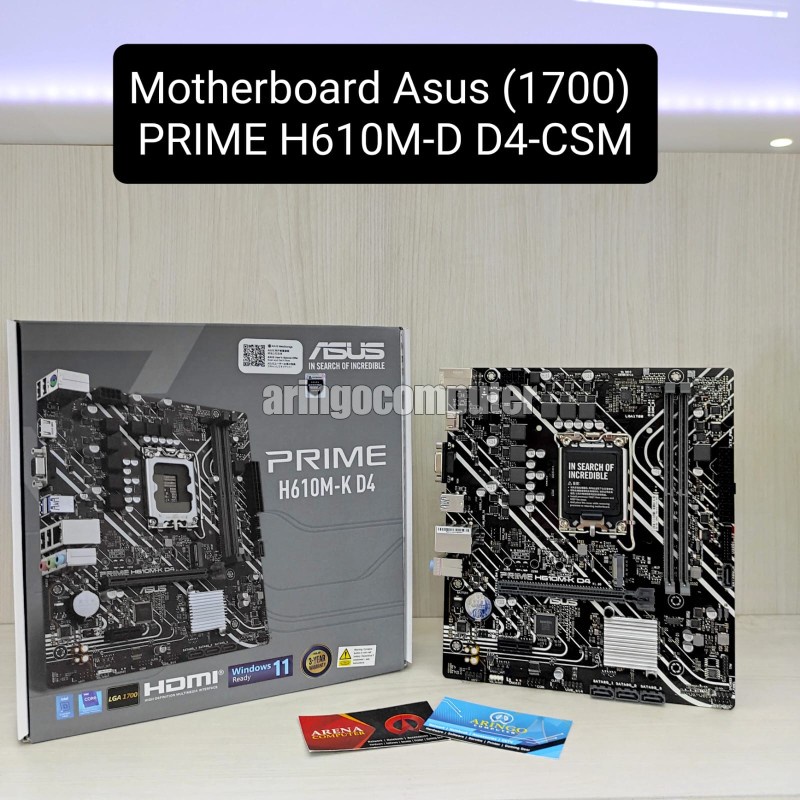 Jual Motherboard Asus (1700) PRIME H610M-D D4-CSM | Shopee Indonesia