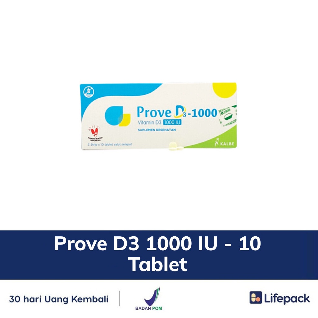 Jual Prove D3 1000 IU - 10 Tablet - LIFEPACK | Shopee Indonesia