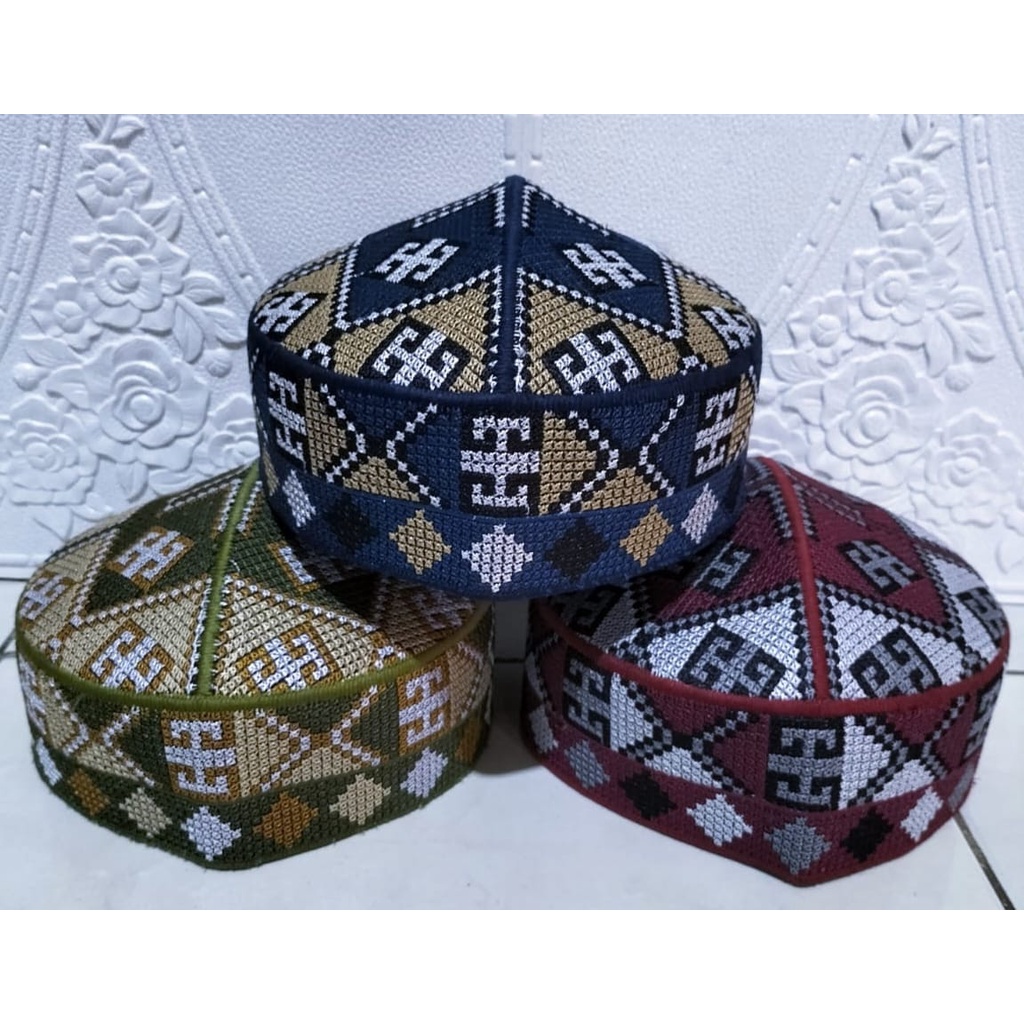 Jual PECI KOPIAH HAJI PAKISTAN SONGKOK SULTAN PECI RAJUT BORDIR ...