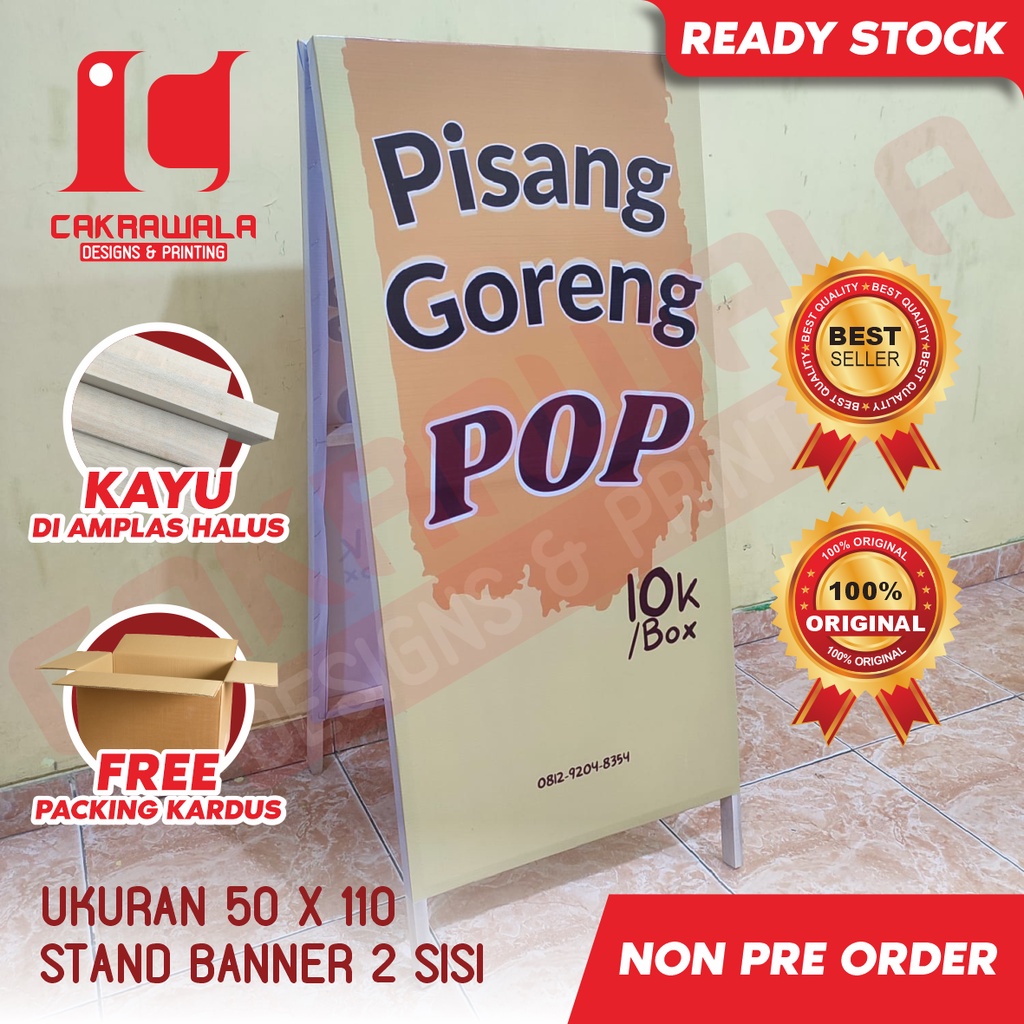 Jual STAND BANNER KAYU 50 X 110 - STANDING BANNER KAYU JUALAN PISANG ...