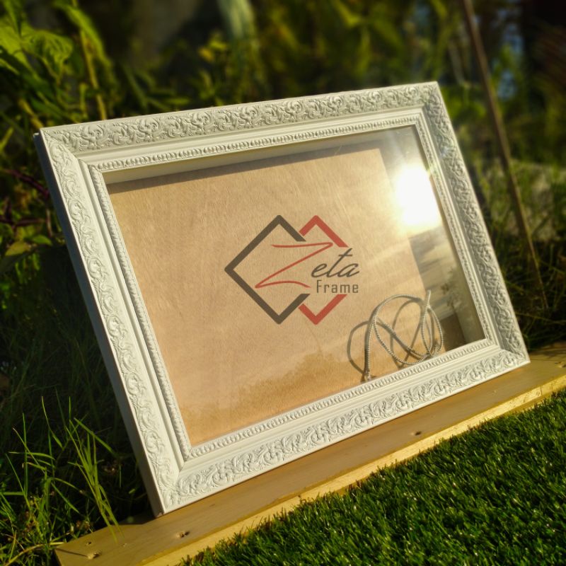 Jual Tipe 450 putih - Pigura mahar ukir putih uk. 50x50 - frame mahar ...