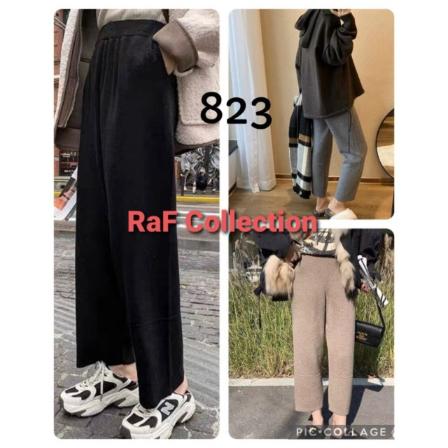 Jual RAF Collection Celana Panjang Polos Rajut Knit Super Premium ...