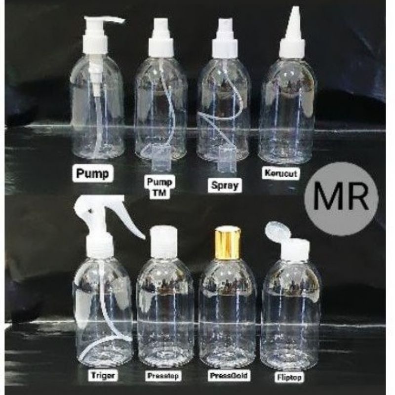 Jual Botol 250ml Bulat Tutup Pump Kerucut Spray Trigger Fliptop presstop | Wadah Isi Ulang botol ...