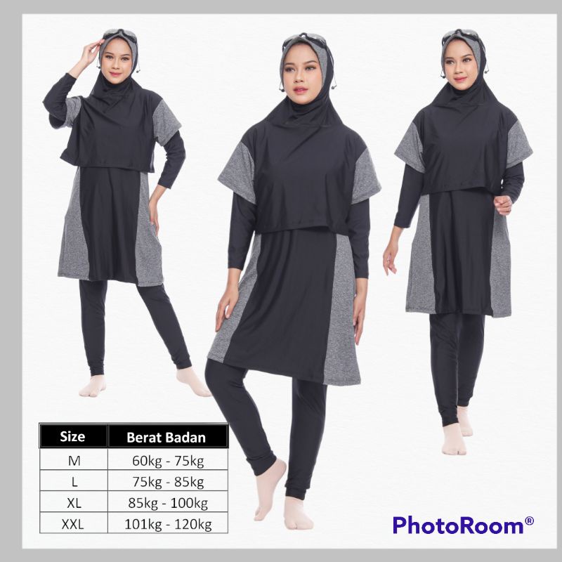 Jual Baju Renang Muslimah/pakaian renang wanita muslimah/stelan olahraga muslimah | Shopee Indonesia