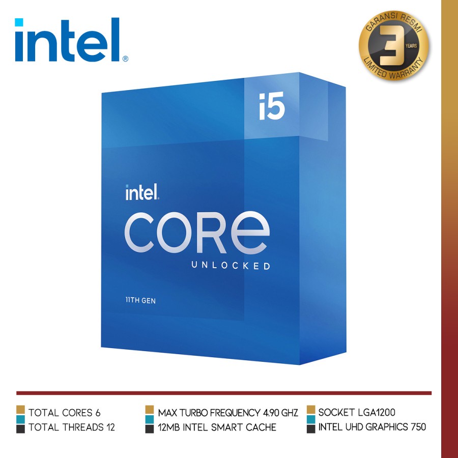 Jual INTEL CORE I5 11600K | Desktop Processor 6 Cores LGA 1200 | Shopee ...
