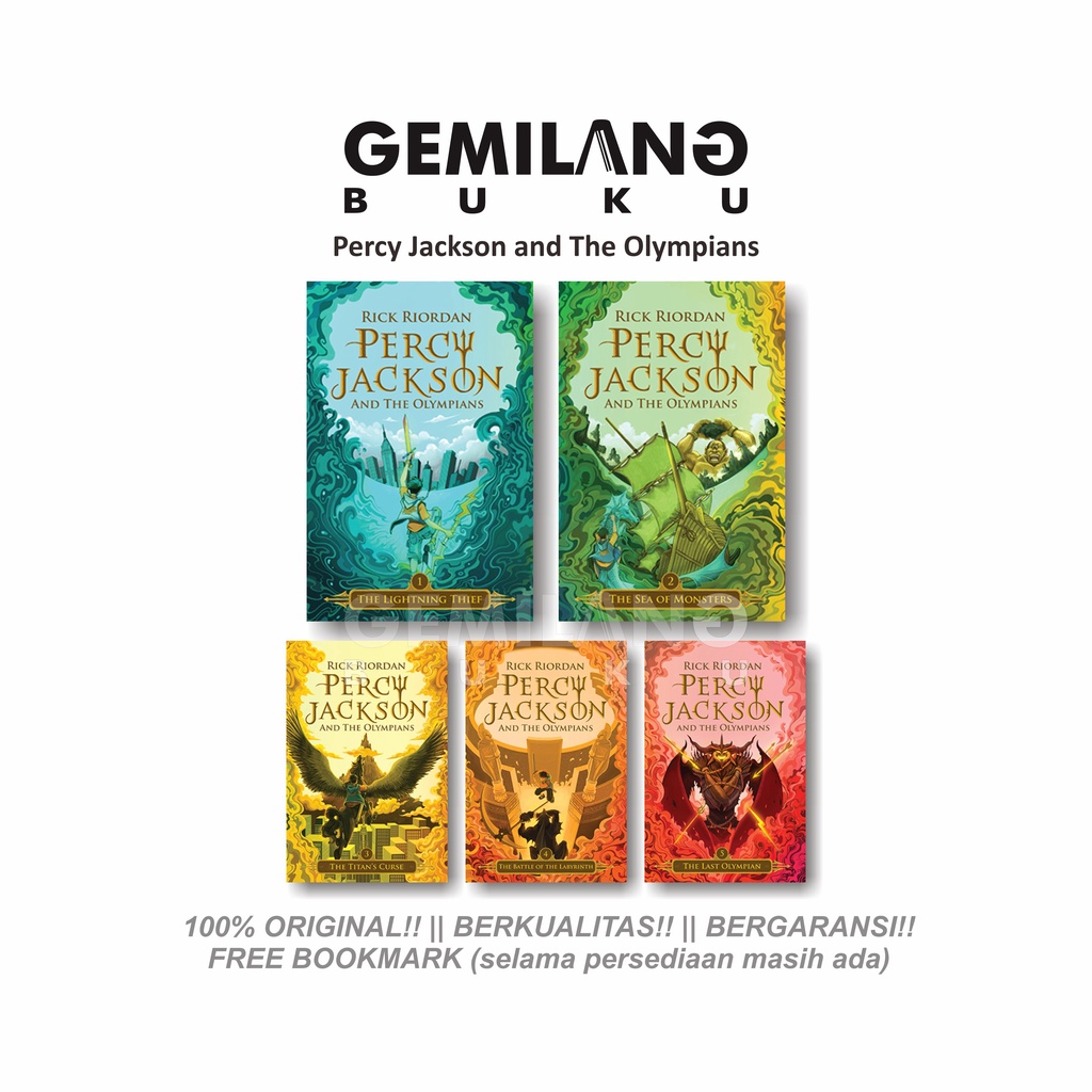 Jual Buku Percy Jackson and The Olympians 1 2 3 4 5 - Rick Riordan ...