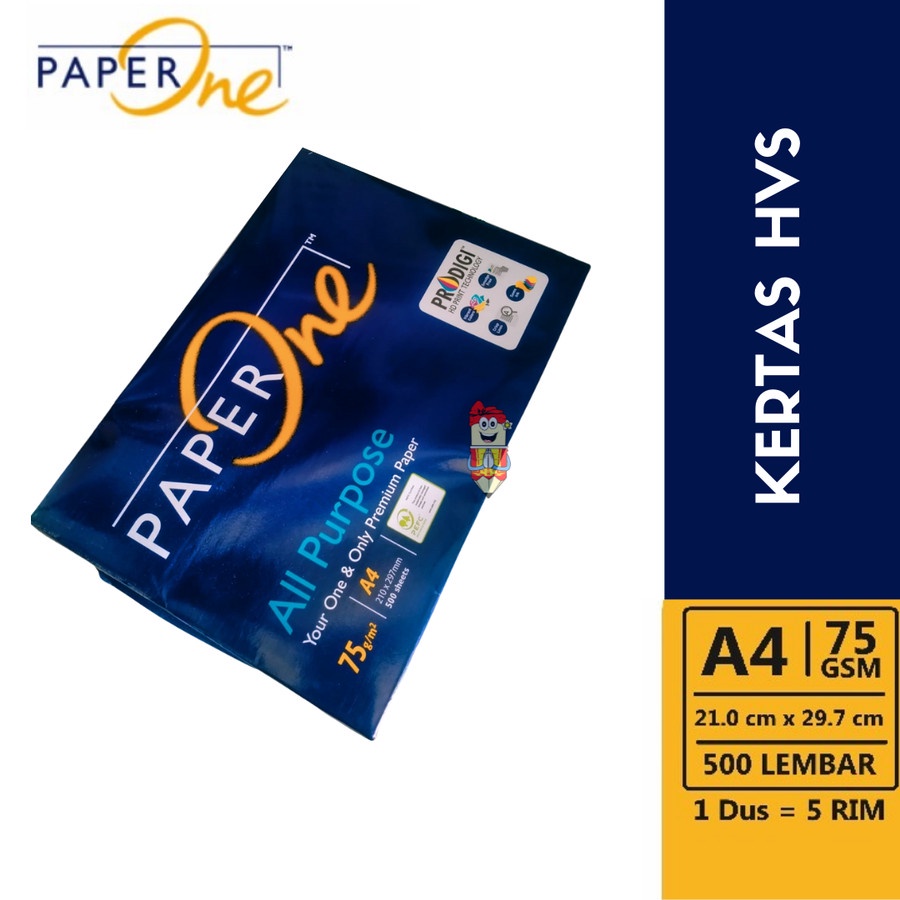 Jual Kertas HVS A4 75 GSM Paper One - 1RIM | Shopee Indonesia