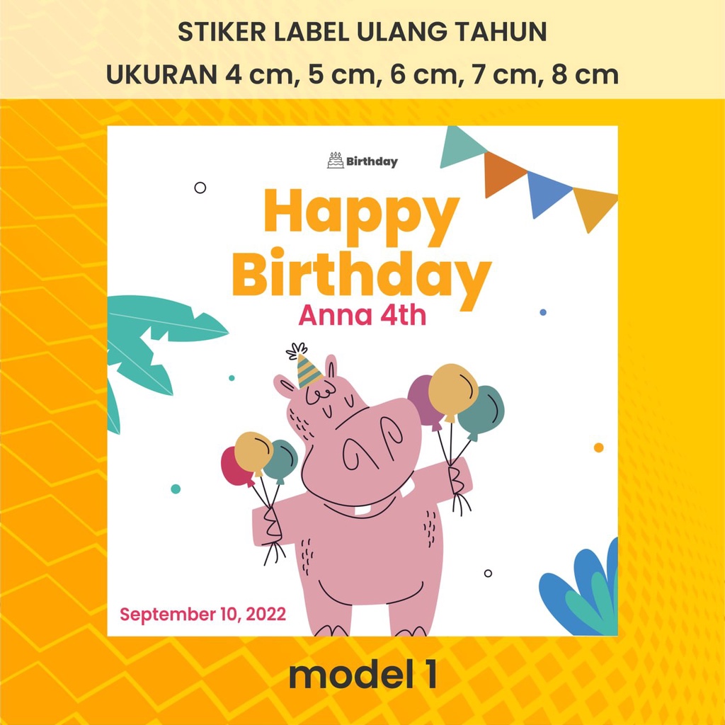 Jual Sticker Ulang Tahun Anak Karakter Hewan Cute Murah | Shopee Indonesia
