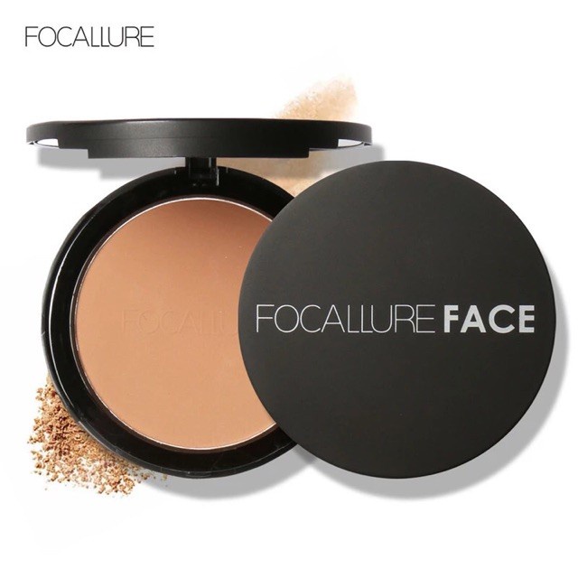Jual [ORI BPOM] FOCALLURE Oil-control Pressed Powder With Sponge Matte ...