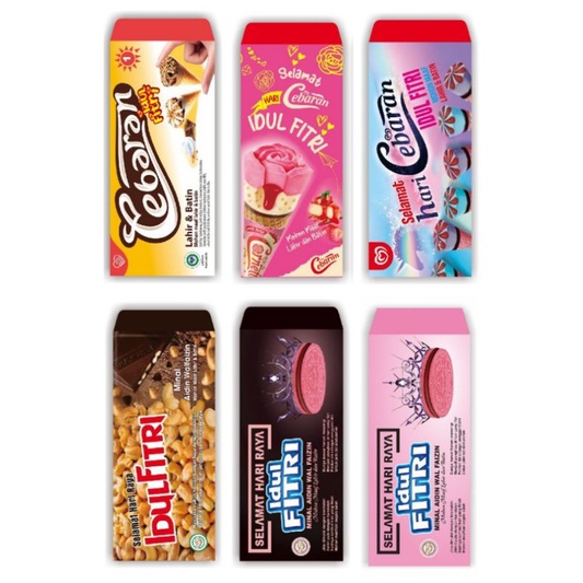 Jual Amplop Lebaran Snack Panjang Bahan Tebal Premium Bebas Pilih Motif ...