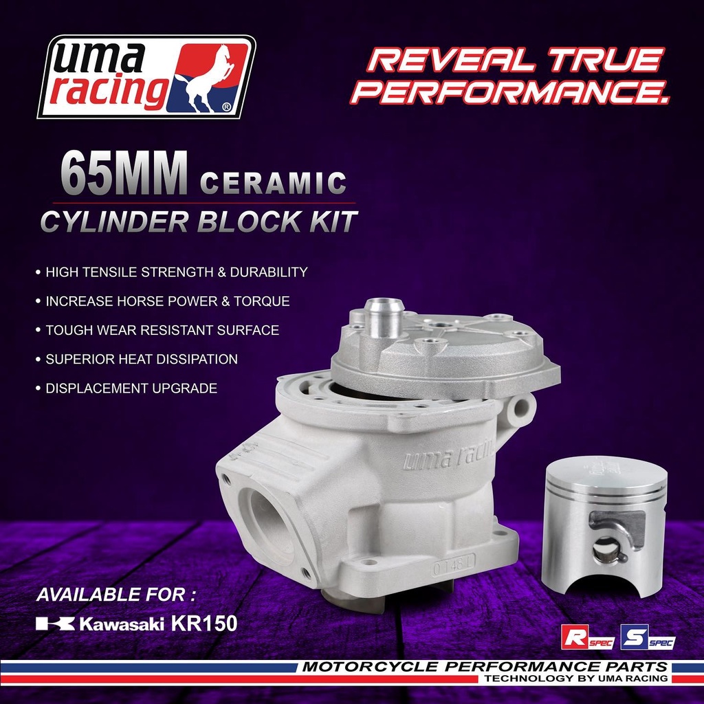 Jual Silinder Block UMA RACING Kawasaki Ninja KR150 65mm | Shopee Indonesia