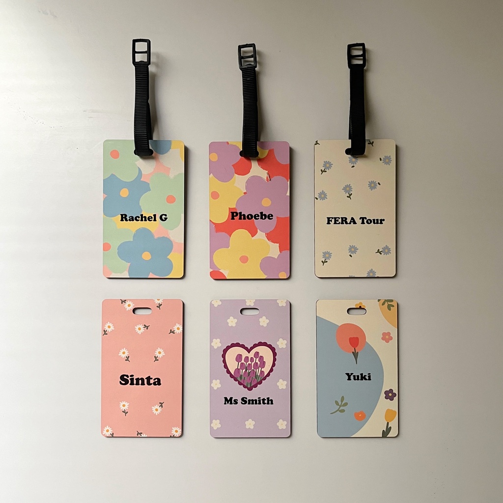 Jual Feragatha Custom Luggage Tag Bag Tag Tas Koper Flower Power ...