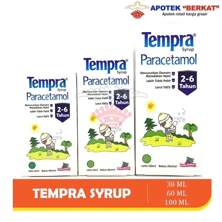Jual TEMPRA SYRUP 30 ML/60 ML/100 ML / DEMAM / SAKIT GIGI / PEREDA ...