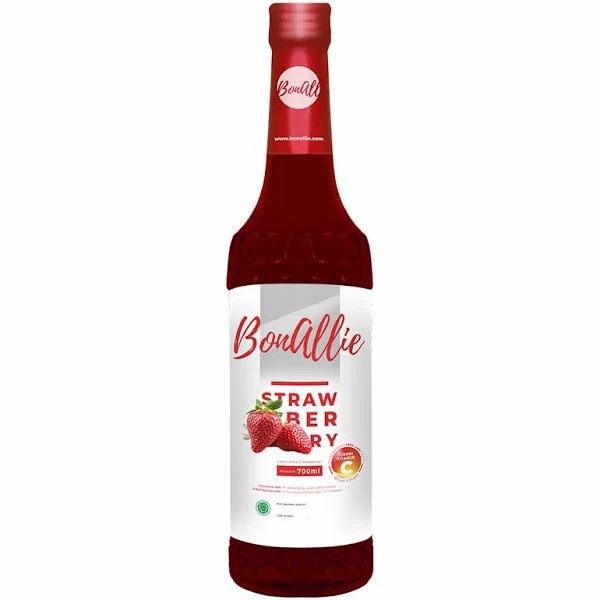 Jual Bonallie Premium Strawberry Puree Syrup 700mL Bonelie Sirup ...