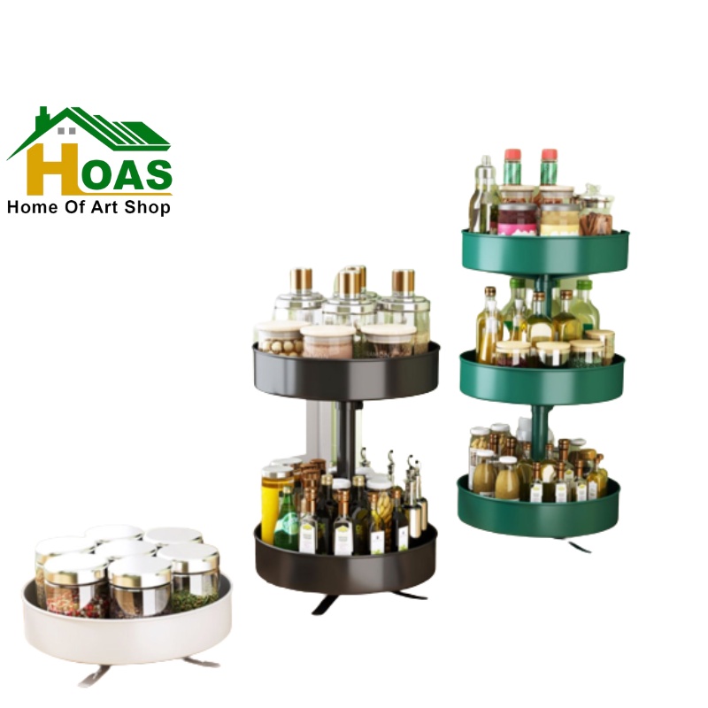Jual Hoas official shop Rak Bumbu Dapur Putar Rak Dapur Serbaguna ...