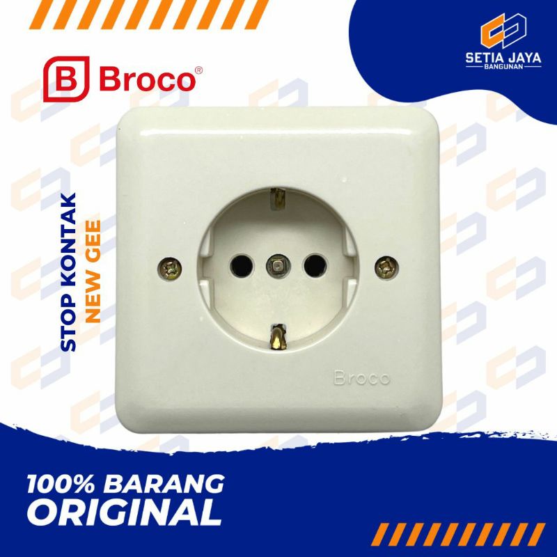 Jual Stop Kontak / Colokan Dinding / Tembok Broco New Gee / Newgee Inbow | Shopee Indonesia