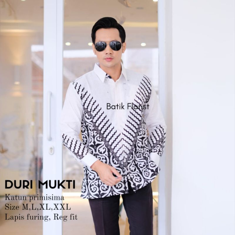 Jual KEMEJA BATIK SOLO PARANG DURI MUKTI PERMATA PAKUBUMI GUMILAR HITAM ...
