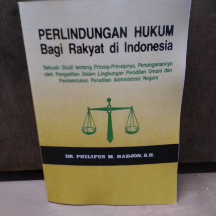 Jual Buku Buku Perlindungan Hukum Bagi Rakyat Di Indonesia By Philipus Hadjon Sh | Shopee Indonesia