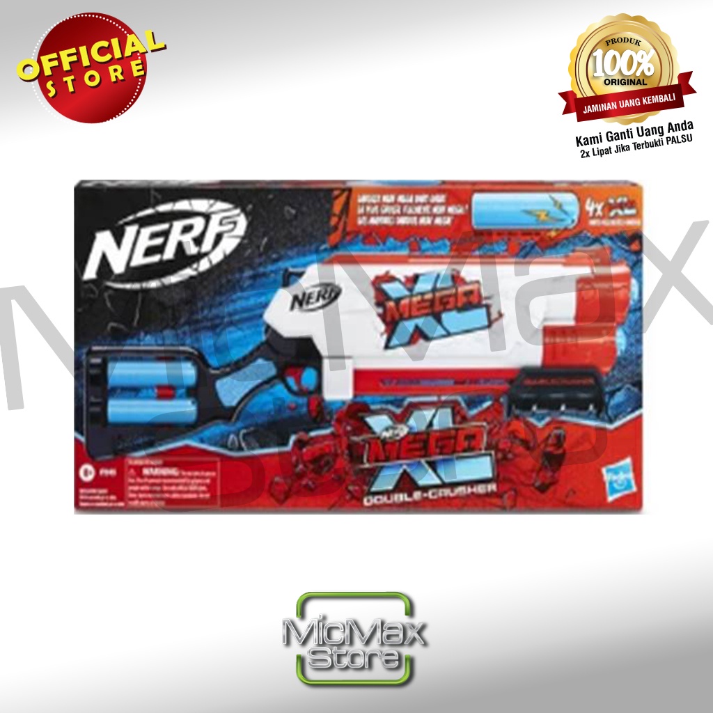Jual NERF Mega XL Double-Crusher Blaster Largest Darts Gun NRRF1593 ...
