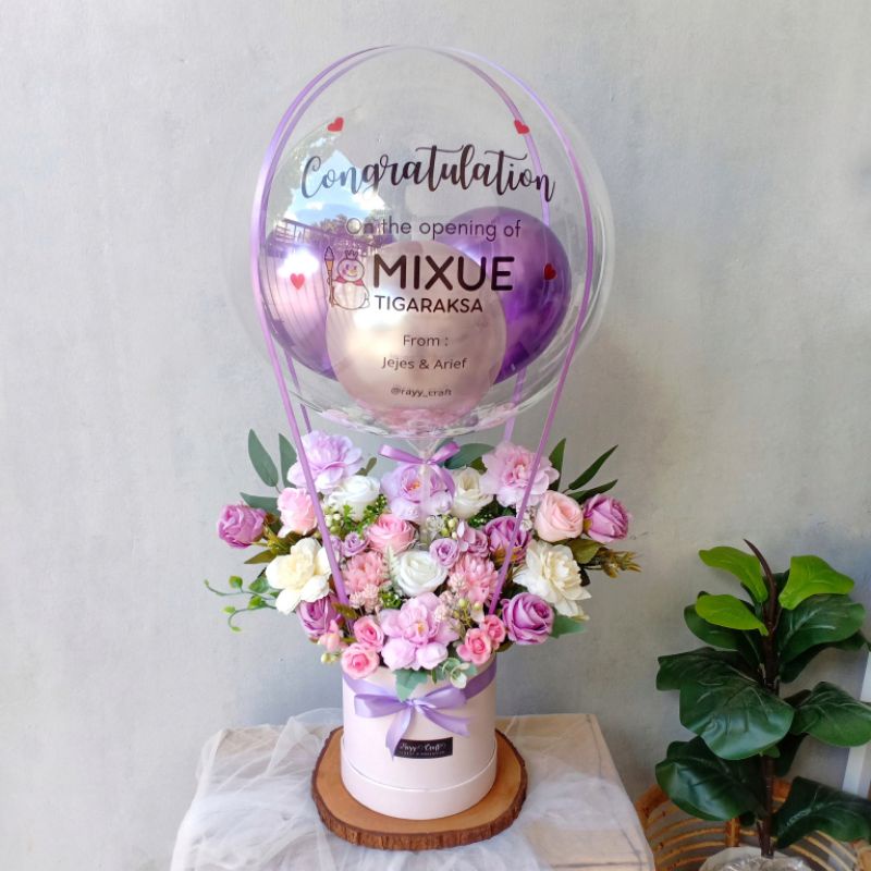 Jual RAYYCRAFT BUKET BALON ARTIFICIAL BLOOM BOX PREMIUM KADO ULTAH ...