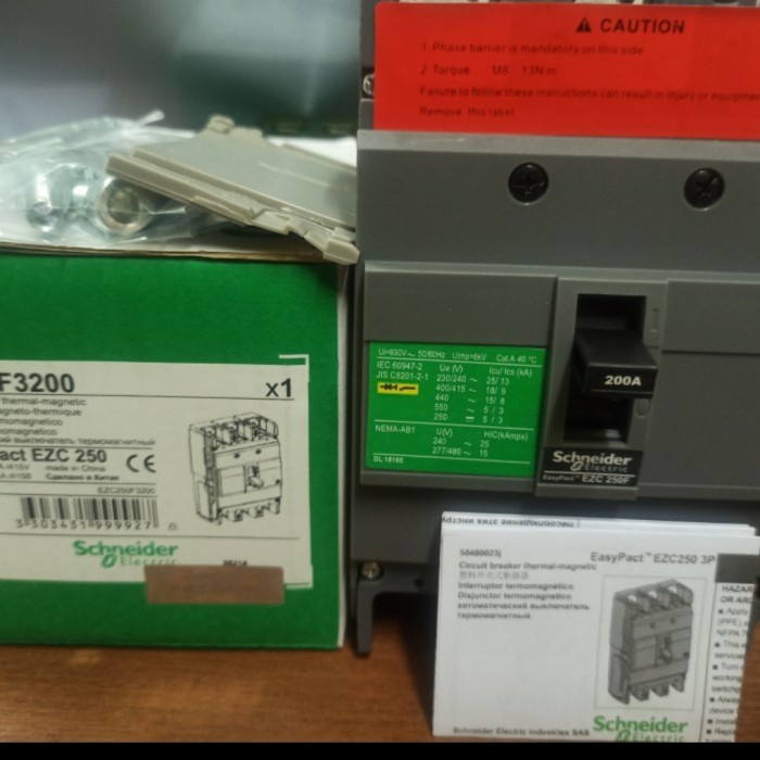 Jual mccb Schneider breaker ezc250f 200a ezc250f3200 3phase 3p 200 a tele | Shopee Indonesia