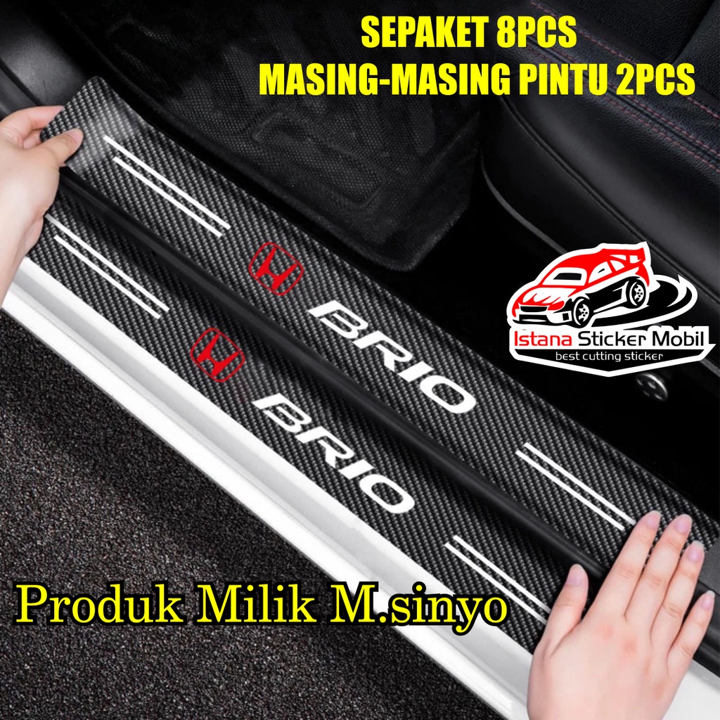 Jual Stiker Sillplate Pelindung Pintu Mobil Honda Brio Bahan Serat ...