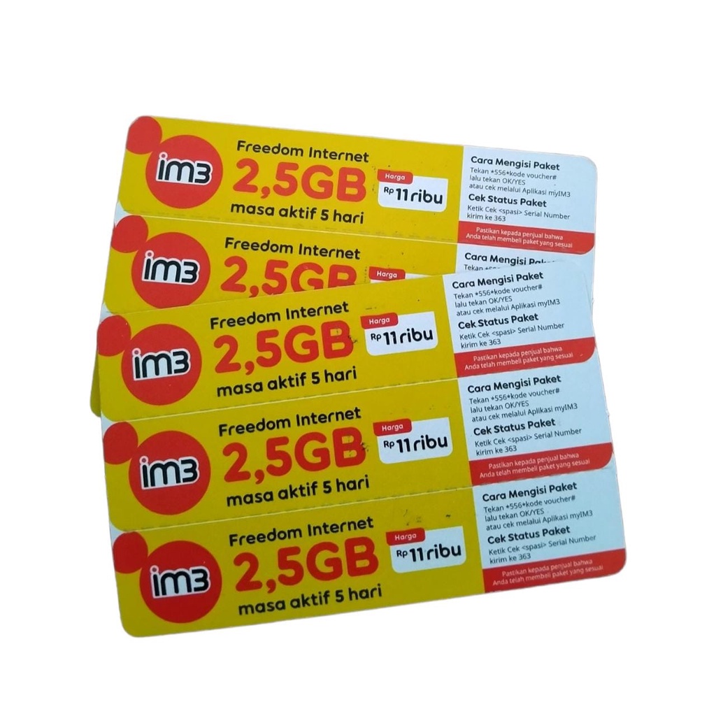 Jual Voucher Indosat Freedom Internet 2.5 GB ORI (Jatim, Madura, Balnus ...
