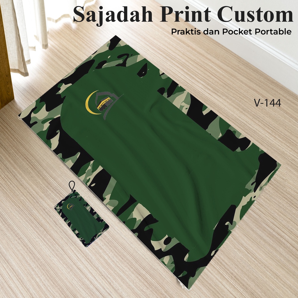 Jual Sajadah Travel Custom Nama Print Logo Sejadah Traveling Jumbo ...
