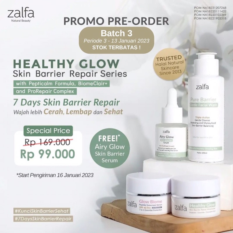 Jual Healthy Glow Skin Barrier Zalfa | Shopee Indonesia