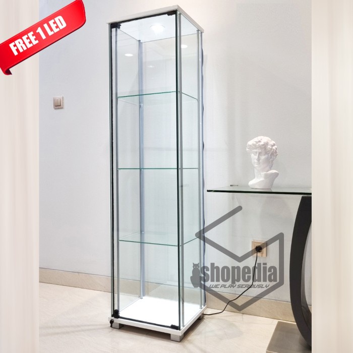 Jual Rak Lemari Pajang Hias Etalase Rak Kaca Display Cabinet 1 Pintu ...
