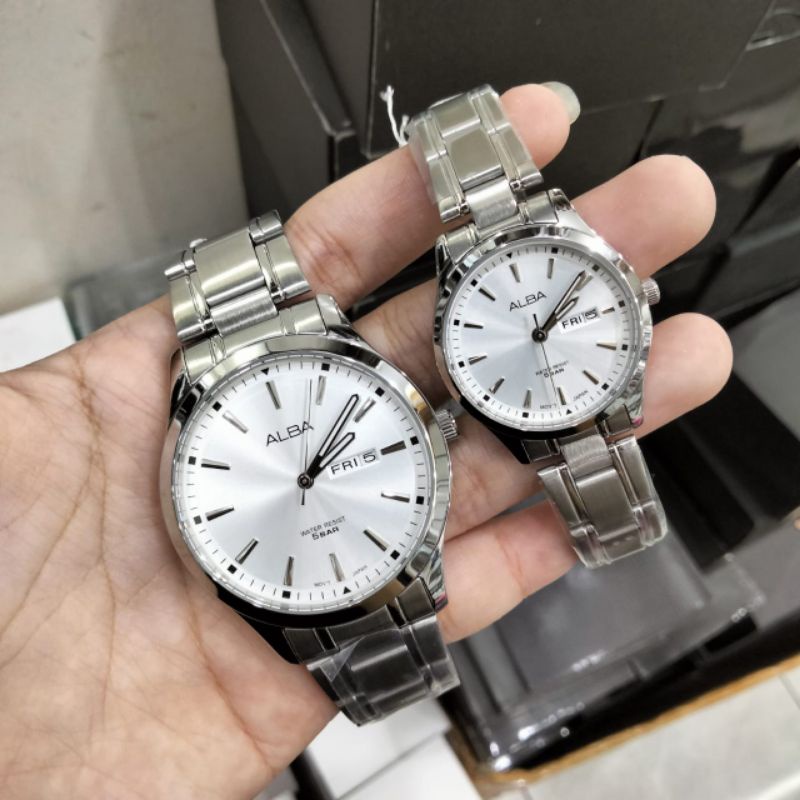 Jual JAM TANGAN ALBA COUPLE AJ6155X1 SILVER ORIGINAL | Shopee Indonesia
