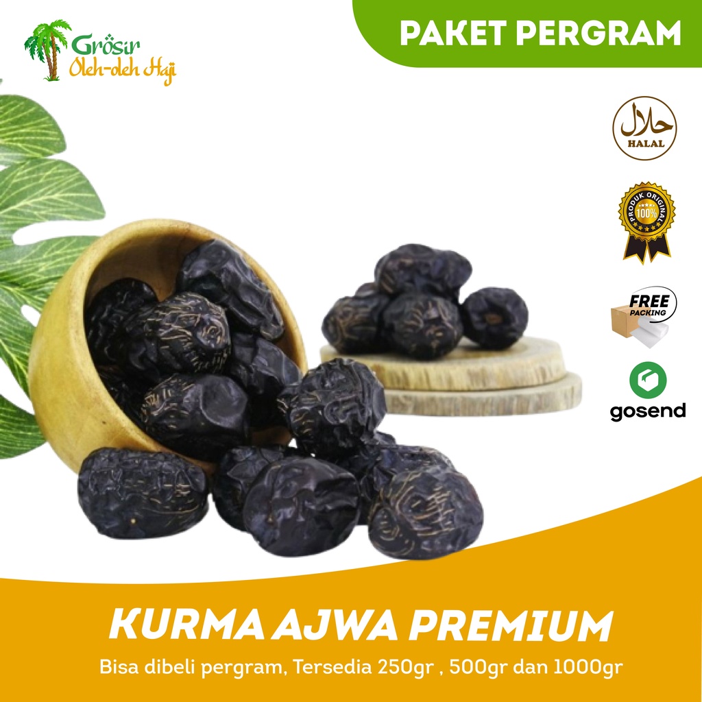 Jual Kurma Ajwa Premium Jumbo Original Kurma Nabi Ajwa dari Madinah untuk Oleh Oleh Haji dan ...
