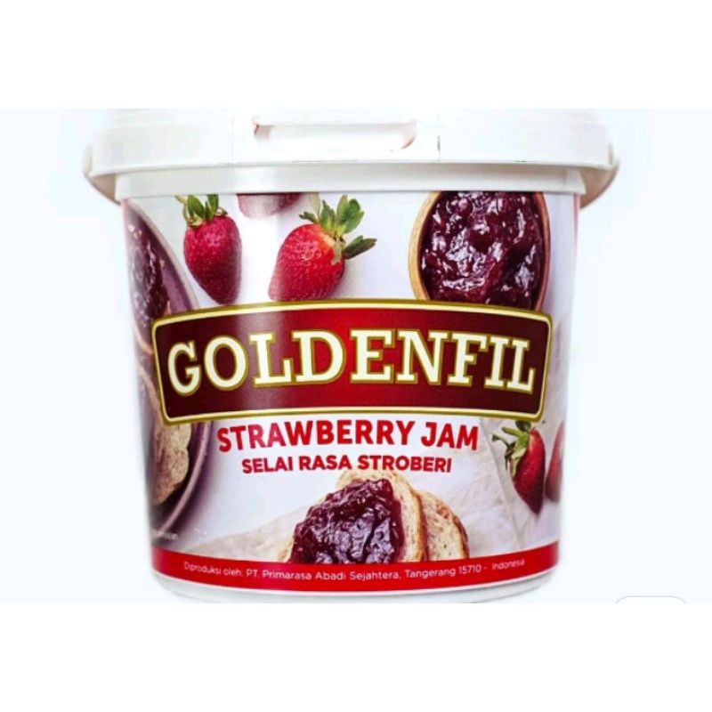 Jual Goldenfill strawberry jam selai strawberi 1kg | Shopee Indonesia