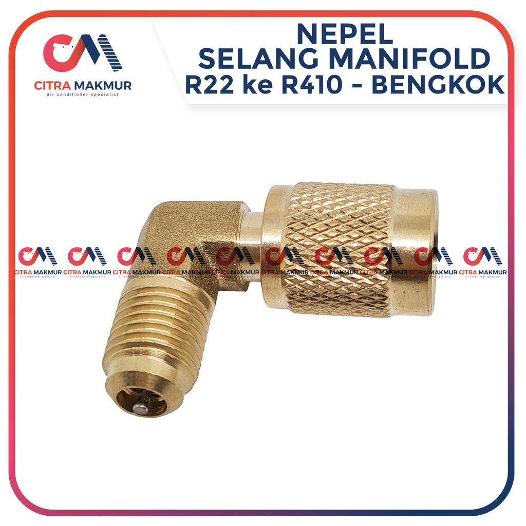 Jual Adaptor Sambungan Selang Manifold R32 R410 Konektor Connector Freon Refrigrant R 32 R 410 ...