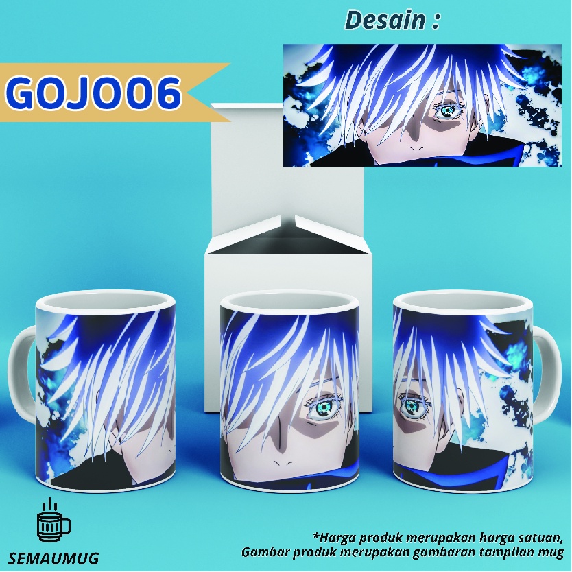 Jual MUG GOJO SATORU JUJUTSU KAISEN KADO HADIAH ANIME HAMPERS GELAS ...