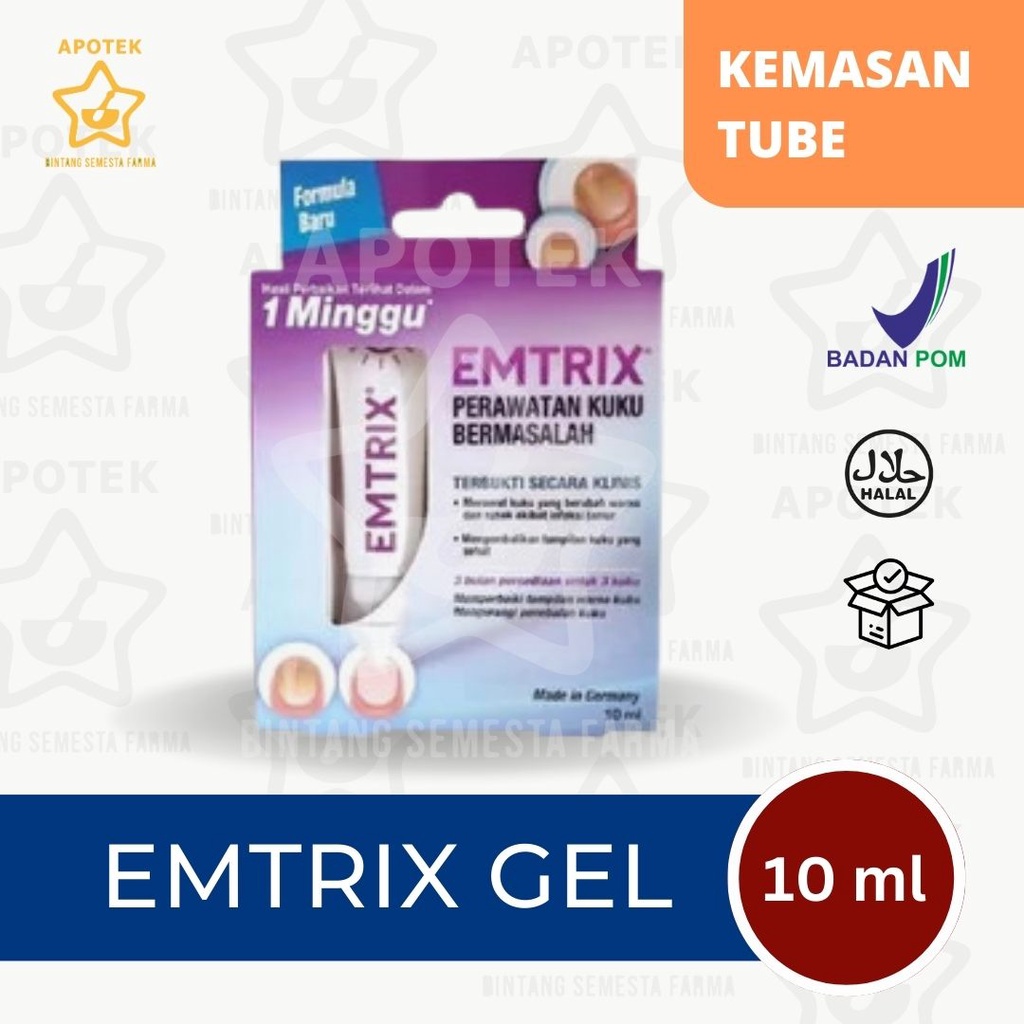 Jual EMTRIX Perawatan Kuku Rusak Bermasalah Gel 10 ml | Shopee Indonesia