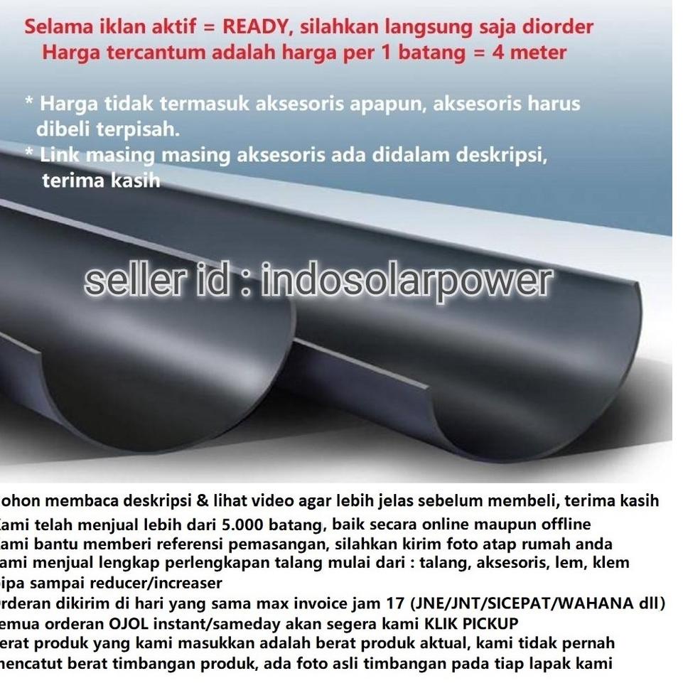 Jual ♦ LANGGENG 8" TALANG Air PVC 8 Inch 4 meter 4m setengah 1/2 ...