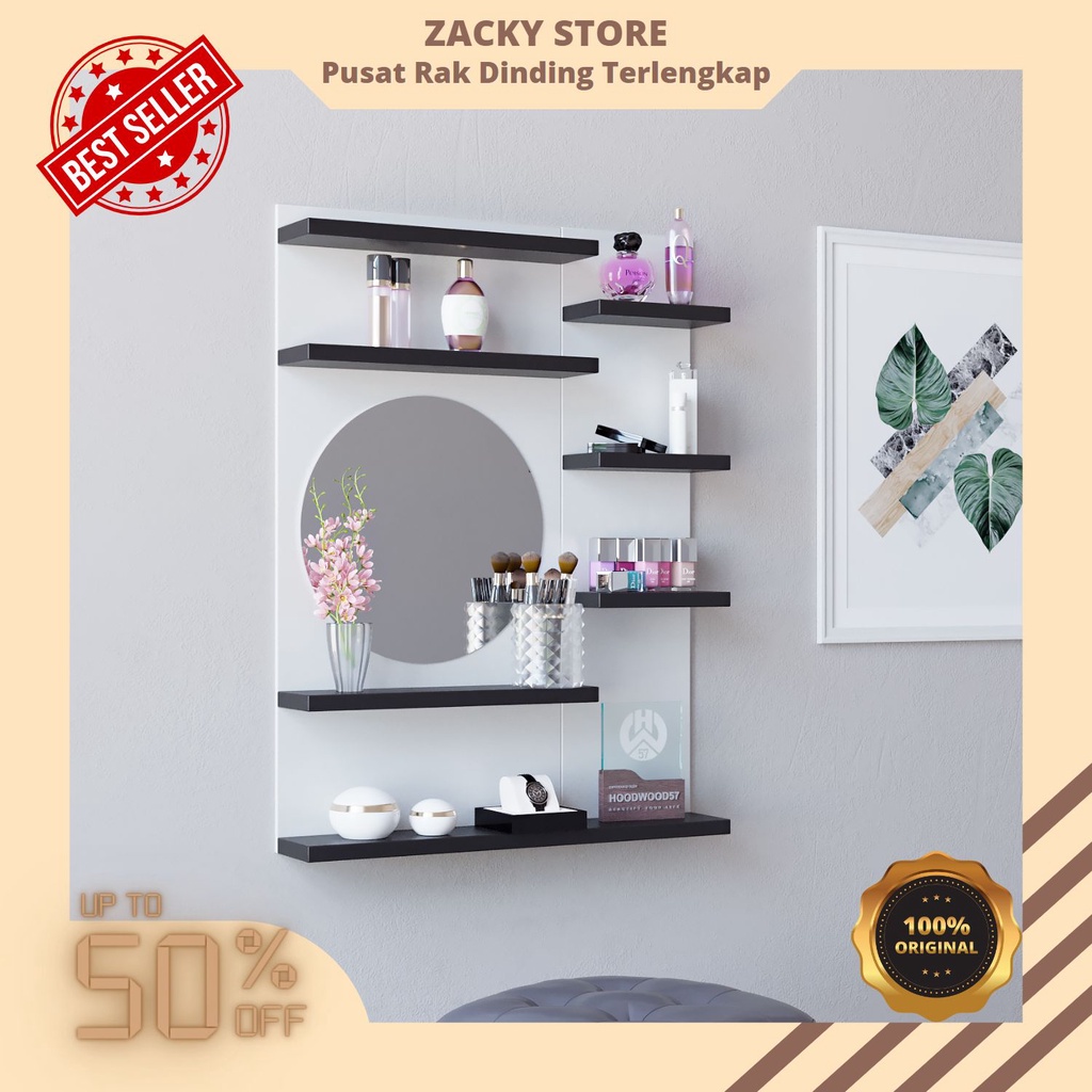 Jual Rak Cermin Gantung Kaca Rak Rias Kosmetik Kaca Cermin Minimalis ...