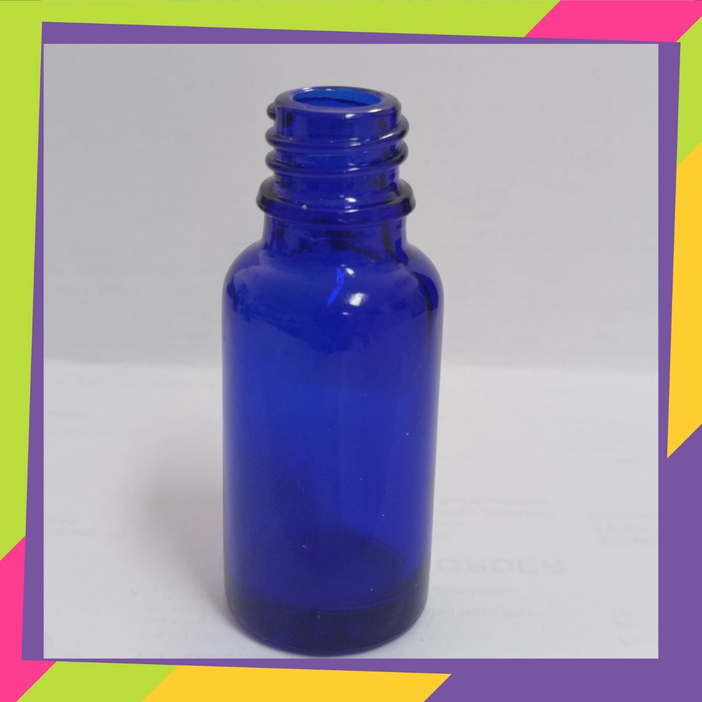 Jual 20 ML BLUE BOTOL KOSONG/BOTOLSERUM/BOTOL ESSENTIAL/ BOTOLTETES ...