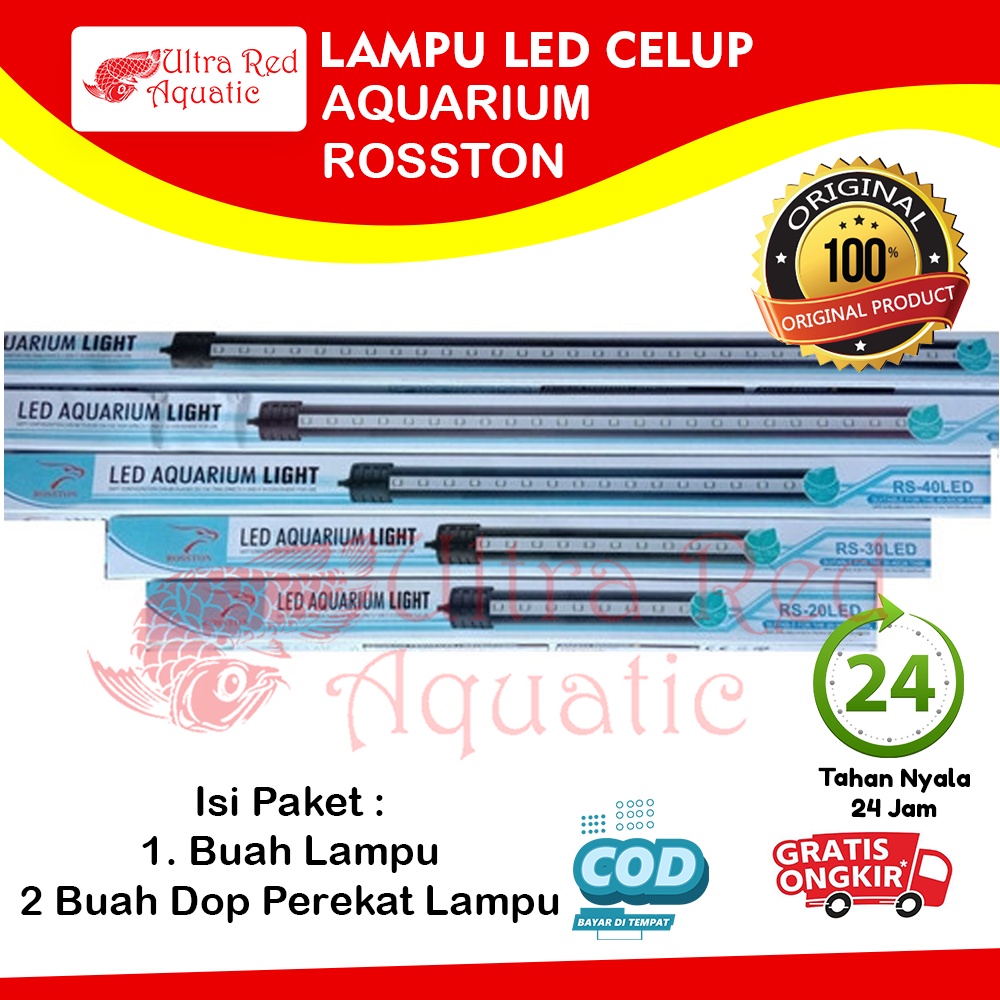 Jual Lampu LED Celup Aquarium Aquascape T4 20. 30, 40 Tahan Air Merek ...